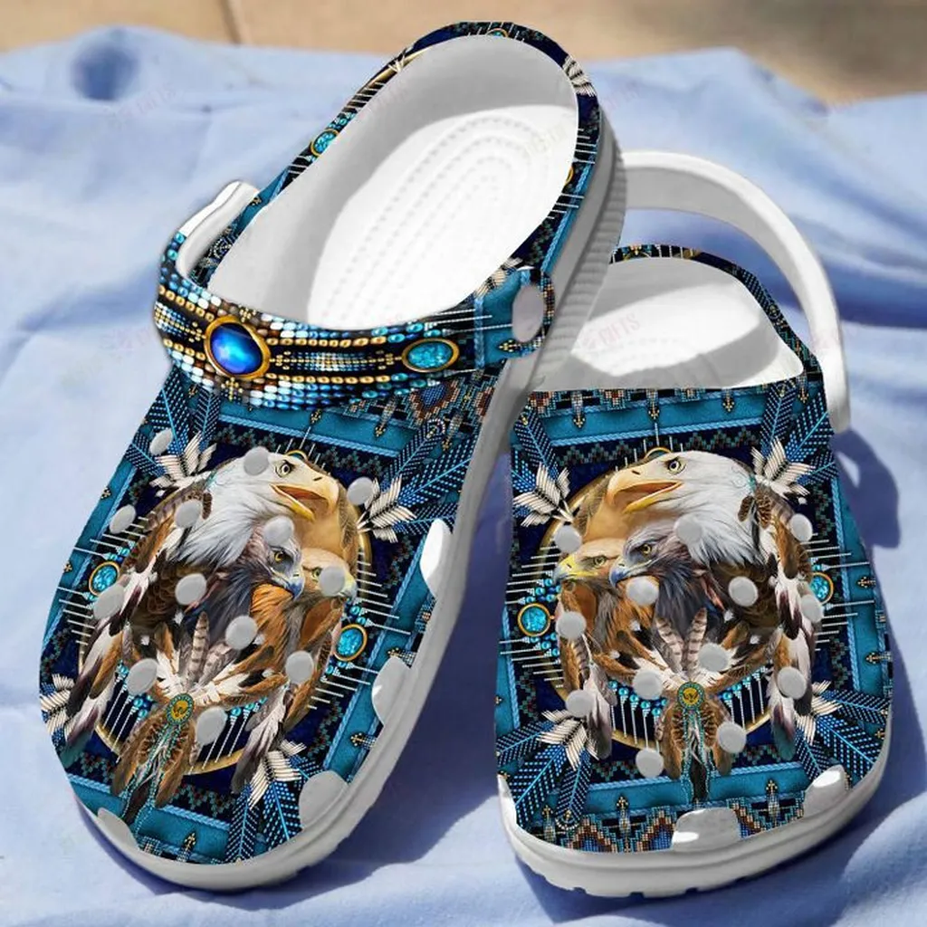 Native American Crocs, Personalized Crocs Classic Clogs - Viper Prints