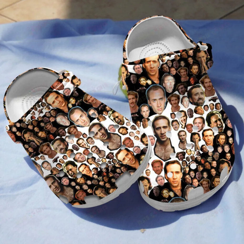 Nicolas Cage Crocs Classic Clogs - Viper Prints