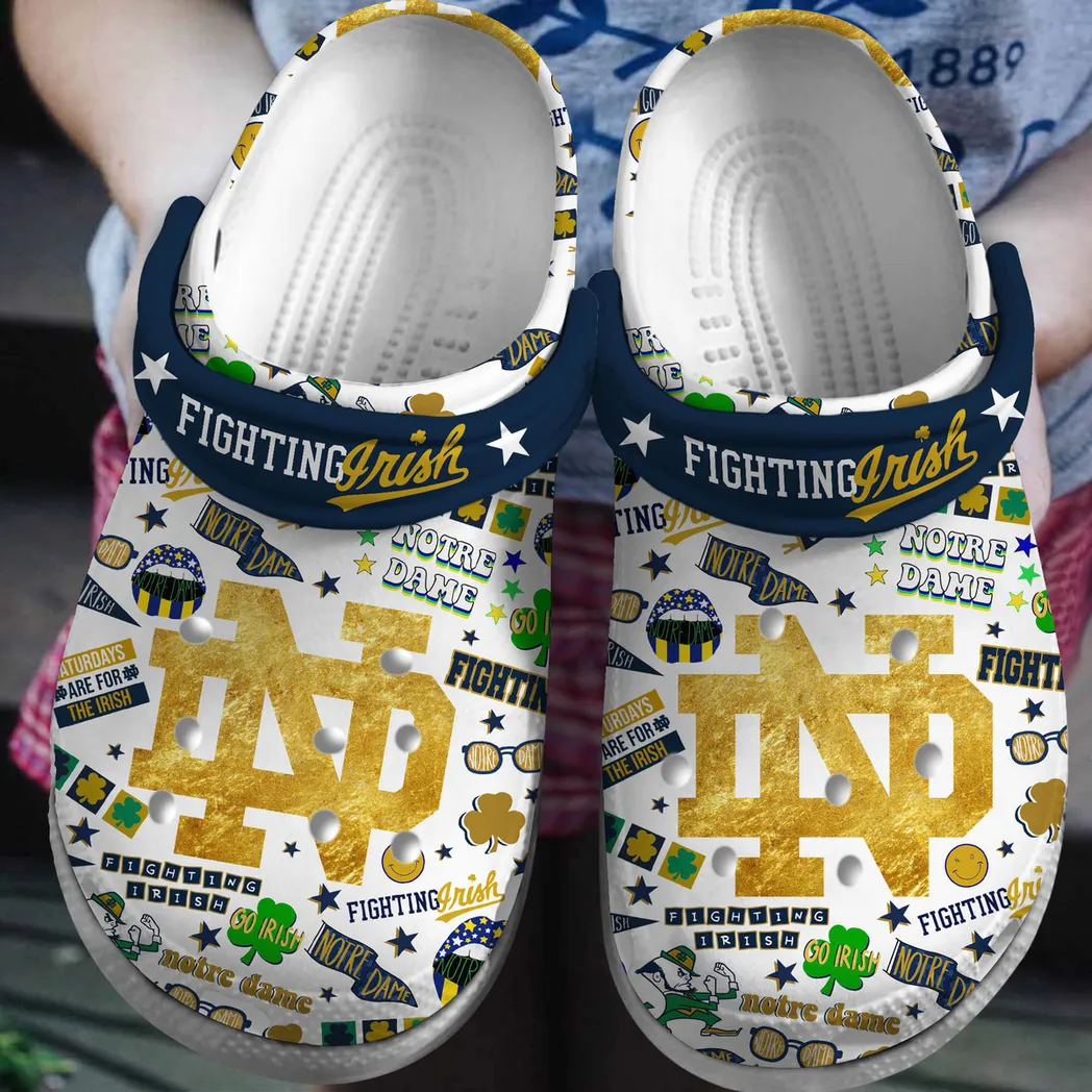 Notre Dame Fighting Irish NCAA Sport Crocs Clogs - Viper Prints