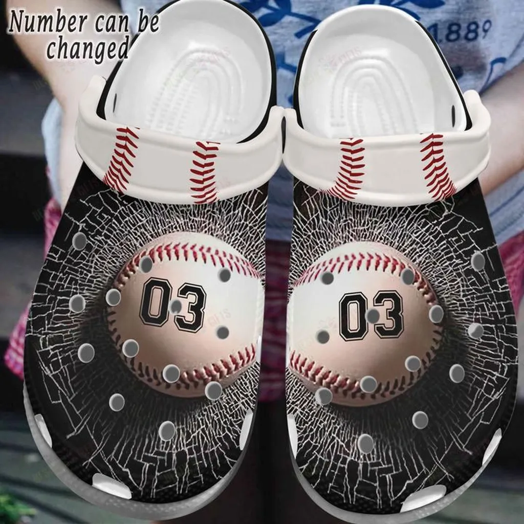 Personalized Baseball Breaking Ball Crocs Classic Clogs - Viper Prints