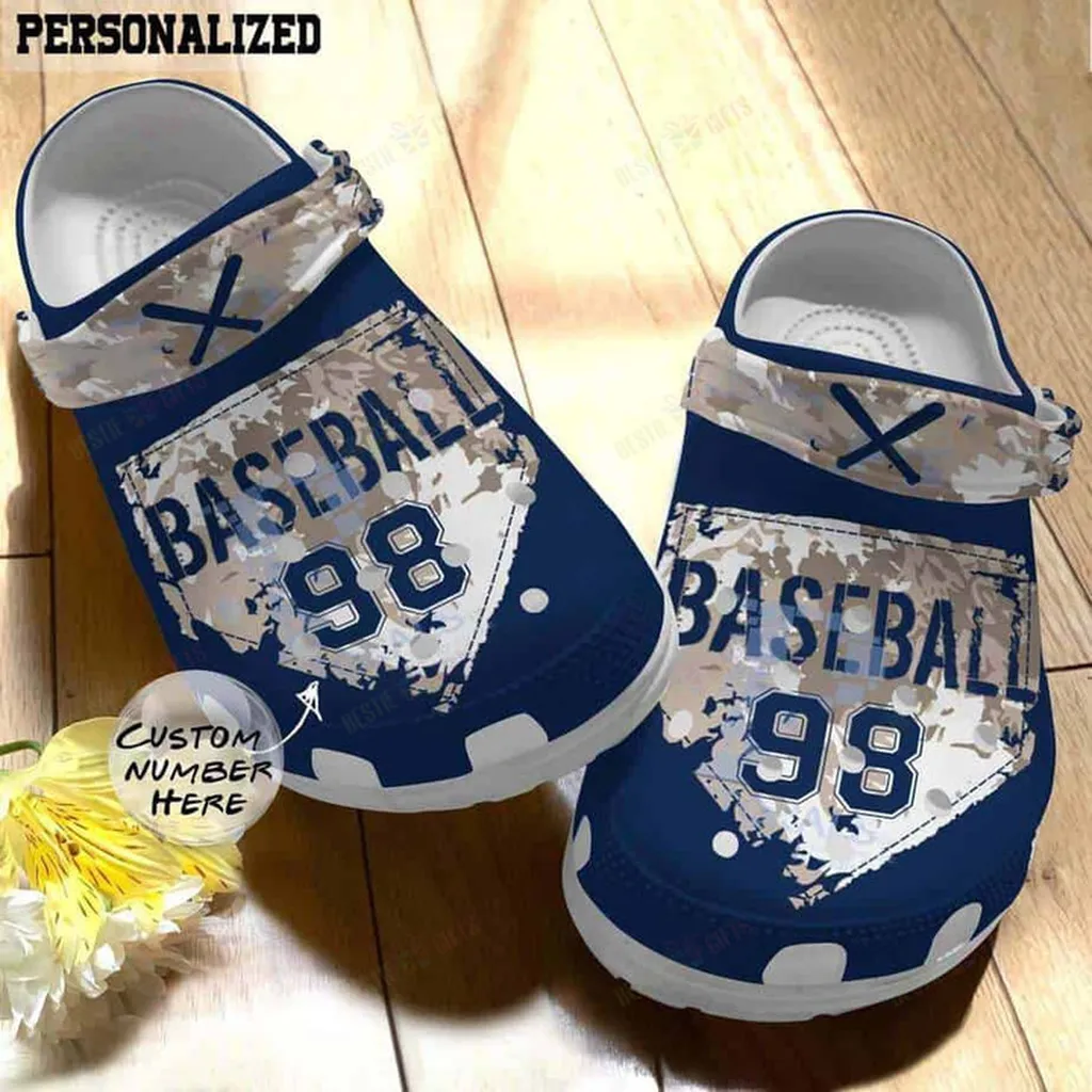 Personalized Baseball Camo Color Crocs Classic Clogs - Viper Prints