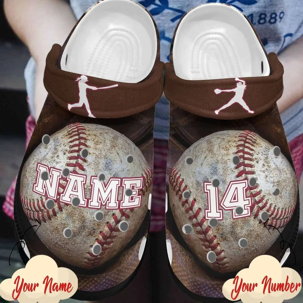 Personalized Baseball Crocs Crocband Clogs - Viper Prints