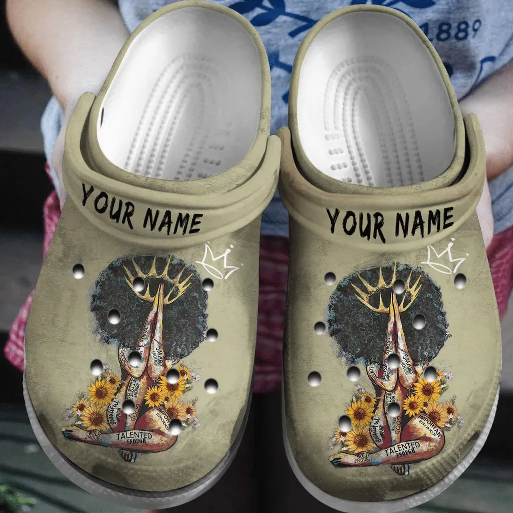 Personalized Black Queen Crocs Classic Clogs - Viper Prints